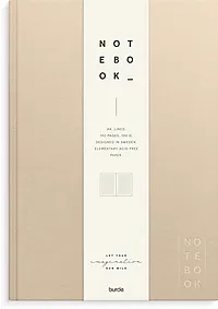 Notatbok Burde beige A4 linjerte ark | Ark.no
