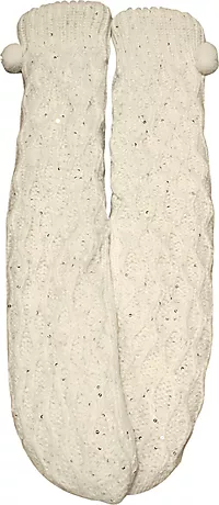 Lesesokk ARK rundstrikk glitter hvit | ARK Bokhandel