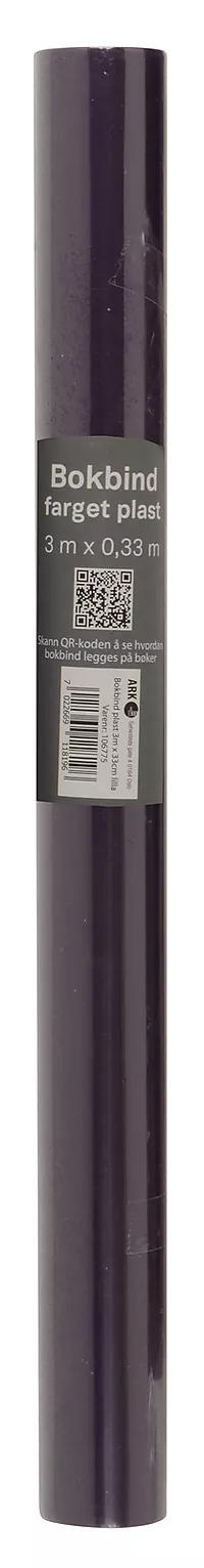 Bokbind plast 3m x 33cm lilla | Ark.no