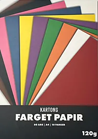Tegneblokk ARK A4 10 farger 120g | ARK.no