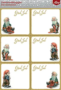 Merkelapp jul selvklebende Midthun gull | Ark.no