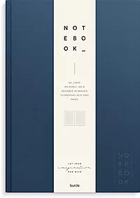 Notatbok Burde mørk blå A4 linjerte ark | Ark.no