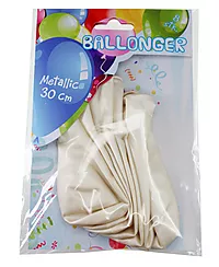Ballonger metallic 8pk hvit | ARK Bokhandel
