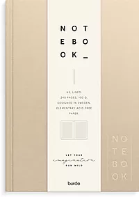 Notatbok Burde Beige A5 linjerte ark | Ark.no