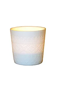 Telysholder Marius porselen 6cm hvit | ARK Bokhandel